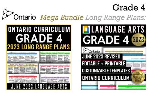 Grade 4 Ontario 2023 Long Range Plans BUNDLE | Editable & Printable ...
