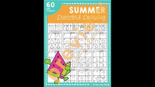 Summer Directed Drawing Pack | Art and Writing Projects for K-2 | TPT