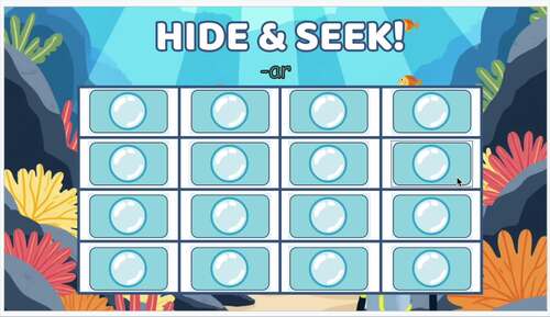 Hide & Seek Underwater Digital Phonics Game: R-Controlled Vowels