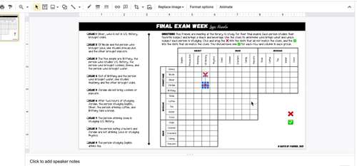 Logic Puzzle - Final Exam Week (Print & Digital Activity) by Math By Parker