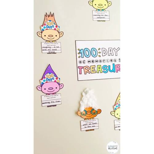 100th Day of School Gratitude Bulletin Board by NamasteinSchool1