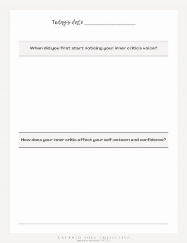 Inner Critic Journal and Affirmation Cards by Behavior Analyst Kelly