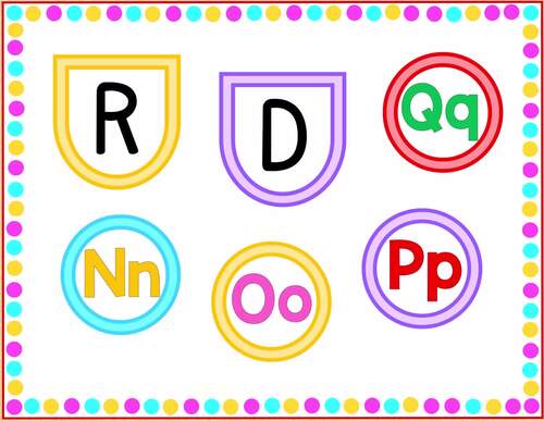 Printable Bright Word Wall Labels, Alphabet Letters, Banners, Word Cards