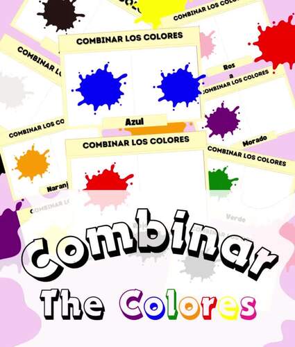 Match The Colors: Spanish Edition by Beehavior Beehive | TPT