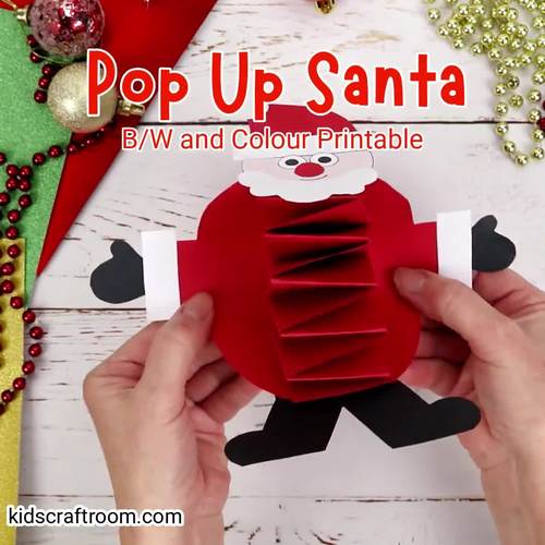 Pop Up Santa (Multicultural Skin Colors) - Christmas Craft - Santa Craft