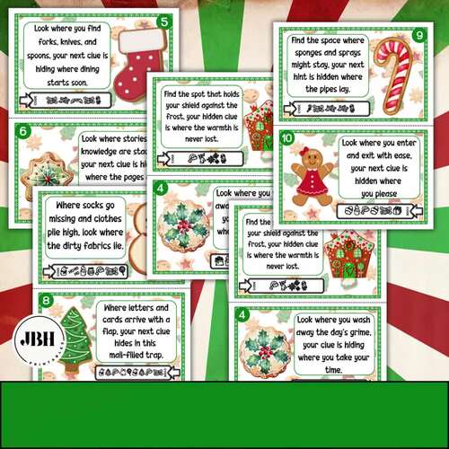 Christmas Cookie Caper Christmas Indoor Scavenger Hunt, Find Santa’s ...