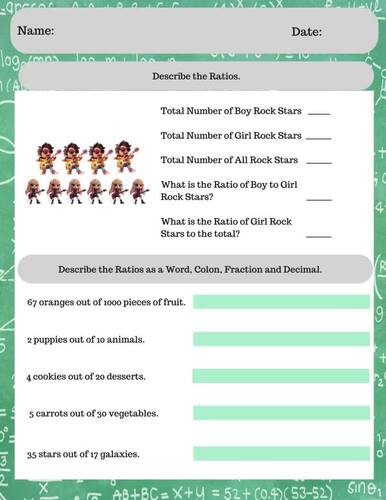 RATIOS * Assessment Quiz * 6th Grade Middle School Math by Scholastic ...