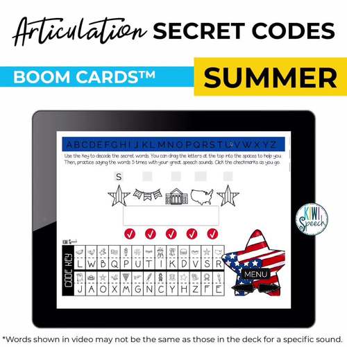 R Articulation Secret Codes BOOM Cards - Summer | Speech | Distance ...