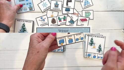 Winter Language Activity Set: Vocabulary, Prepositions, Make Sentences ...