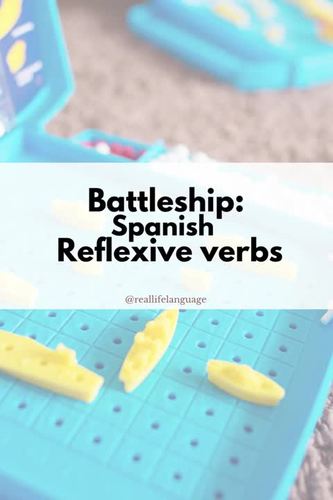 Spanish Present Tense -AR Verb Game: Battleship by Real Life Language
