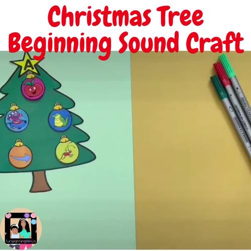 Christmas Tree Beginning Sound Craft | Winter Craft | December Alphabet ...