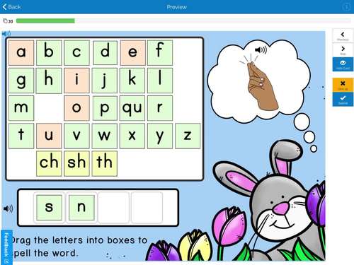 Spring Consonant Blends Spelling BOOM CARDS Drag & Spell Tiles Orton ...