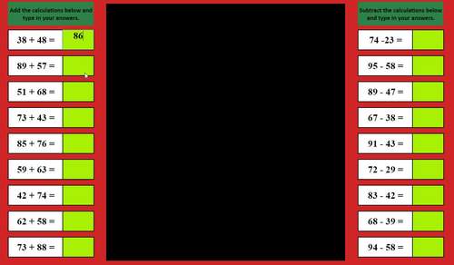 Winter/Christmas Mugs 2-digit Addition and Subtraction Pixel Art