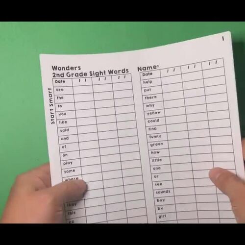 Wonders Second Grade Sight Words List by Ready to go Teacher | TPT