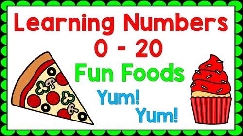 Learning Numbers, Number Recognition 0-20, Fun Foods by Teaching with ...