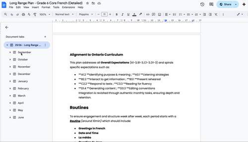 Grade 6 Core French Long-Range Plan (Ontario Curriculum), Activities ...