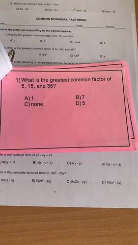 Common Monomial Factoring Quiz, Printable PDF with Task Cards, & PPT ...