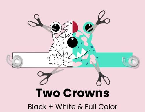 Monster Crown / Party Hat / Mask / Costume / Animal / Headband ** Two ...