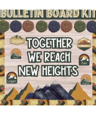 Mountain Bulletin Board Kit and Door Decor for Mountain Themed ...