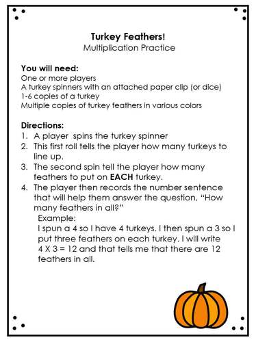 Fall Multiplication Activity/Game by The Teaching Q- Melissa Qualle