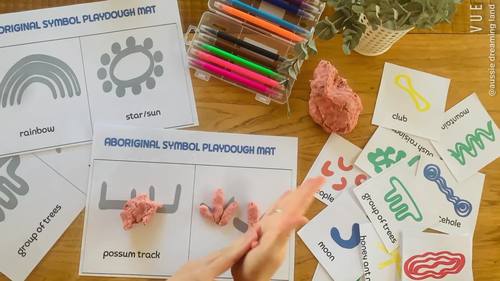 Australian Aboriginal symbol cards and playdough mats by Aussie ...
