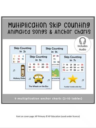 Skip Counting Multiplication Times Tables Songs PowerPoint + Anchor ...
