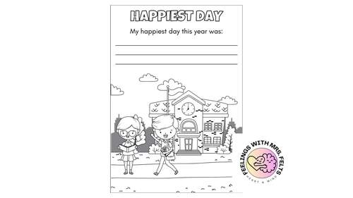 END OF YEAR REFLECTION ACTIVITY | MEMORY BOOK | SEL WRITE & COLOR