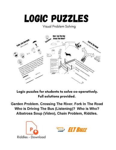 Solve It. Logic Puzzles. Reasoning. Discussion. Math. Riddles. PPTx ...
