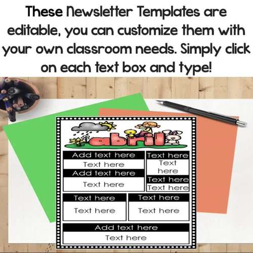 Newsletter Templates I Editable I English and Spanish I Boletín de noticias
