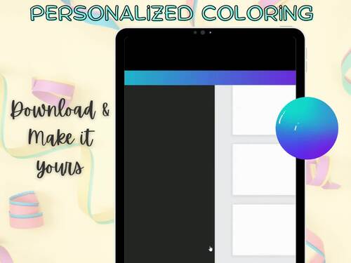 Editable Happy Birthday Coloring Page in Canva for PreK, K, 1st Graders