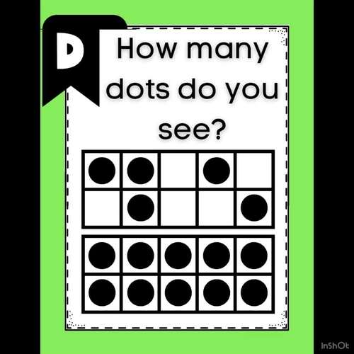 Subitizing within 20: Number Talks Dot Cards with Twenty-Frames | TPT