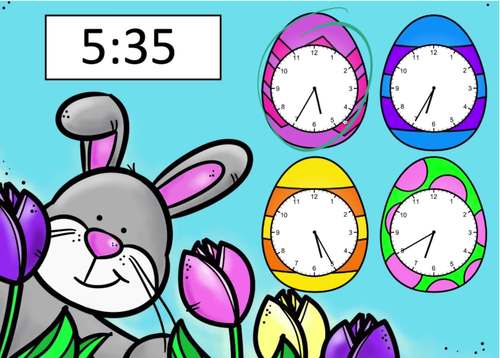 Easter Telling Time to the Nearest 5 Minutes Boom Cards by Bright Minds ...