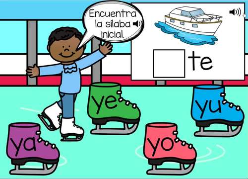 BOOM Cards Sílabas iniciales con la letra y- ya, ye, yi, yo, yu | TpT