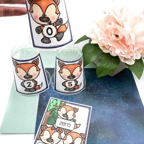 Fox Counting to 10 Cup Stacking Math Games - Nocturnal Animals Number ...
