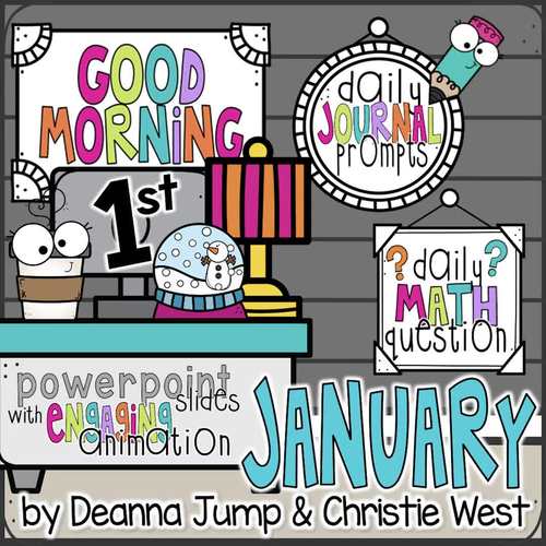 Morning Work for First Grade JANUARY NO PREP! Editable by Deanna Jump