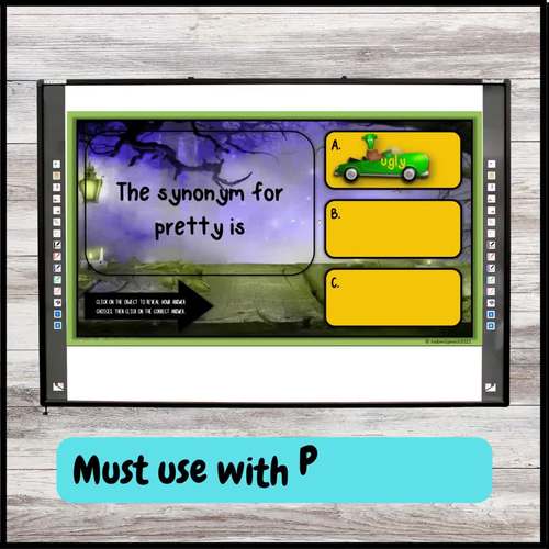 Halloween Synonyms Search and Reveal PowerPoint Game by Ivybee Speech