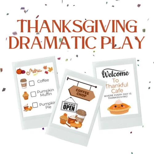 Thanksgiving Dramatic Play| Coffee Shop Restaurant Dramatic Play by ...