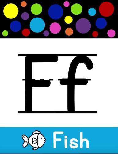 Rainbow Polka Dot Party Alphabet Posters: Set #4 by Magical Miss Meg