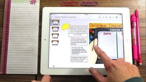 Christmas Carols Figurative Language Sorting Activity, Digital ...