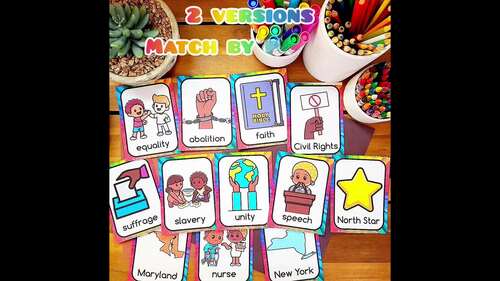 Harriet Tubman Write the Room Vocabulary Activities for Black History Month
