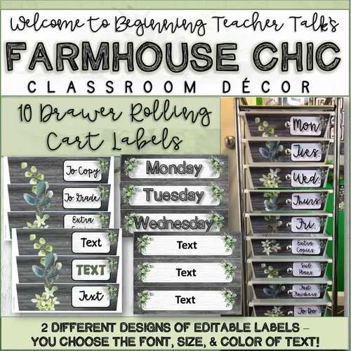 Farmhouse Chic Classroom Decor Mini-Bundle of Best-Sellers | TPT