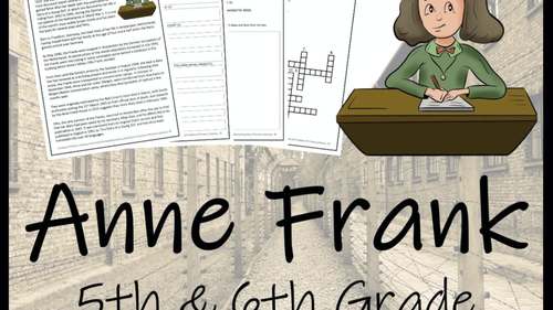 Anne Frank Close Reading Comprehension Activity | 5th Grade & 6th Grade