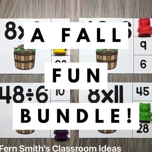 Multiplication and Division Clip Cards Bundle by Fern Smith's Classroom ...