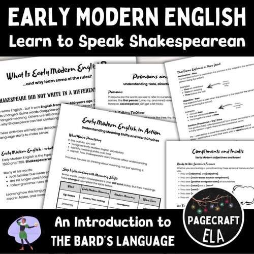 Introduction to Early Modern English and Shakespeare's Language | TPT