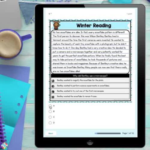 Winter Reading Comprehension Passages & With Questions 3rd 4th Grade ...