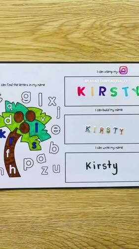 Chicka Chicka Boom Boom Name Activity Pack by Play and Learn Pioneer Valley