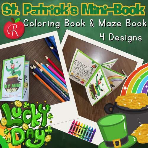 No Prep St. Patrick's Day Activities Coloring Mazes Mini Book ...
