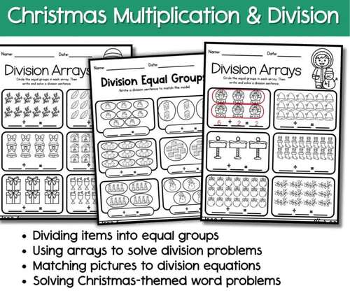 Christmas Multiplication & Division Bundle by Kidz Learning Studio