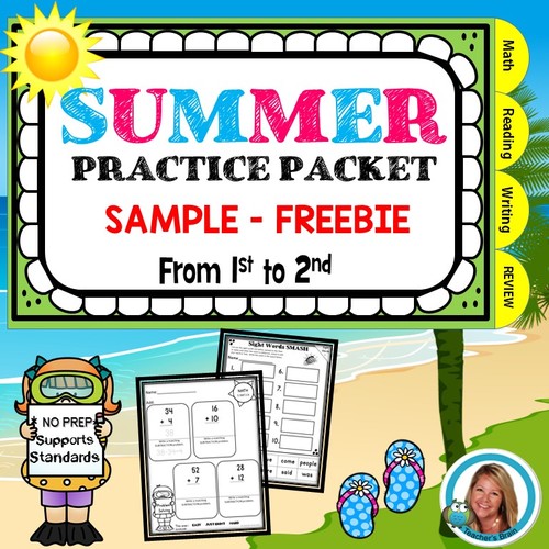 Summer Packet Review SAMPLE Tutorial VIDEO 1st to 2nd Grade | HOME LEARNING