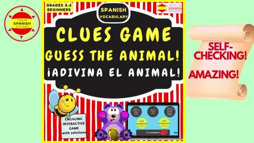 Guess the animal game in Spanish 10 tasks and 50 clues Adivina el ...